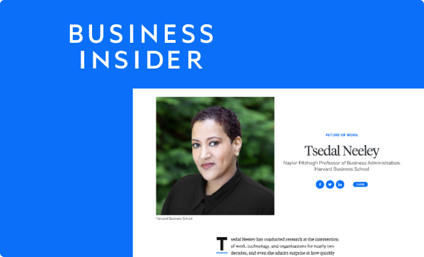 100 People Transforming business 2021 – Tsedal Neeley